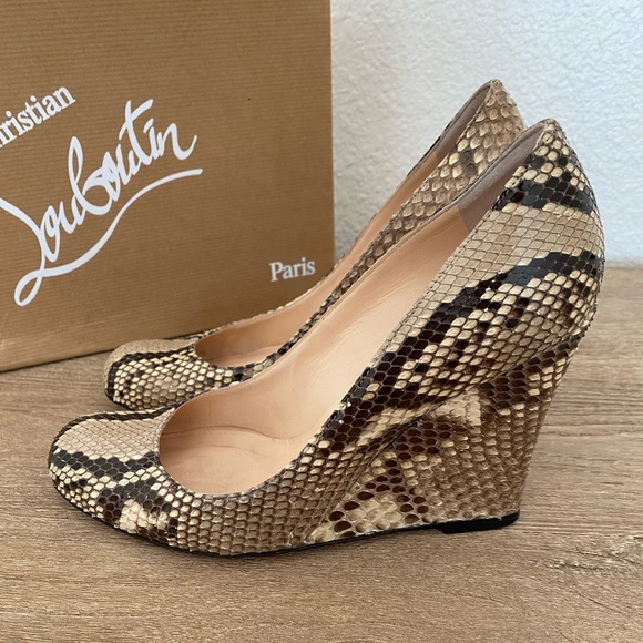Christian Louboutin | Shoes | Christian Louboutin Python Lucido Size 37 ...